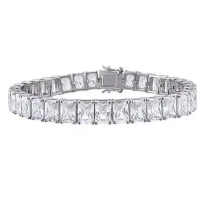JULIANNA B. Tennis Bracelet With Rectangular Cubic Zirconia
