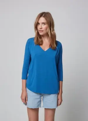 Majestic Filatures V Neck Kaftans Tunics