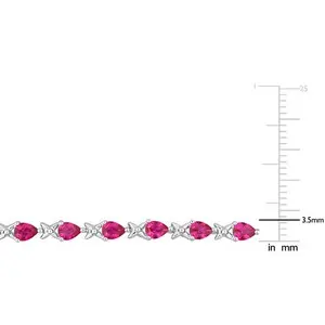 JULIANNA B. Lab-created Gemstone Pear X Link Bracelet
