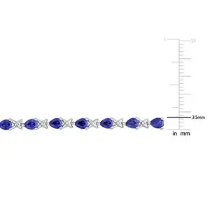 JULIANNA B. Lab-created Gemstone Pear X Link Bracelet - Lab-created Sapphire