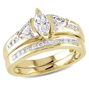 JULIANNA B. Diamond Bridal Ring Set - 14k Yellow Gold