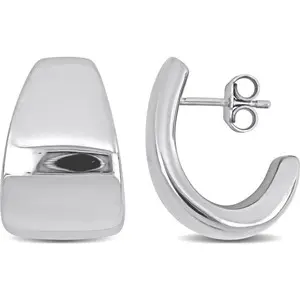 JULIANNA B. 21mm Semi Hoop Earrings - Sterling Silver