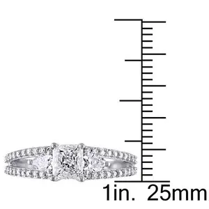 JULIANNA B. 14k Diamond 3-stone Split Shank Ring