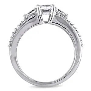 JULIANNA B. 14k Diamond 3-stone Split Shank Ring