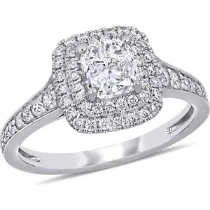 JULIANNA B. Diamond Double Halo Engagement Ring - 14k White Gold