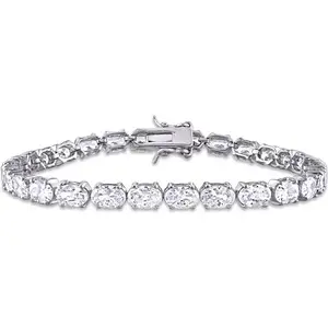 JULIANNA B. Cubic Zirconia Oval Tennis Bracelet - Sterling Silver