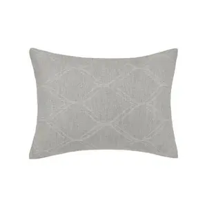 ELISABETH YORK Elaine Stone Cotton Pillow Sham - Grey