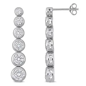 JULIANNA B. Cubic Zirconia Dangle Earrings - Sterling Silver