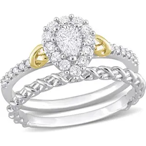 JULIANNA B. Diamond Bridal Ring Set 14k - 14k Two-tone Gold
