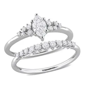 JULIANNA B. Diamond Bridal Ring Set - 14k White Gold