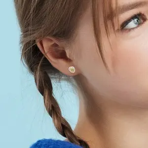 JULIANNA B. Yellow & Diamond Halo Stud Earrings - Sapphire