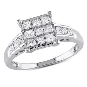 JULIANNA B. Diamond Princess Cluster Ring 14k - 14k White Gold