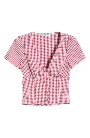 Princess Polly Isolda Gingham Button-up Top