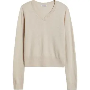ARTLESS FOREVER Tove V-neck Wool & Cashmere Sweater - Stone