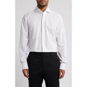 EMANUEL BERG Modern Fit Cotton Poplin Dress Shirt