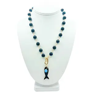HOLST+LEE Fish On A Hook Necklace - Midnight