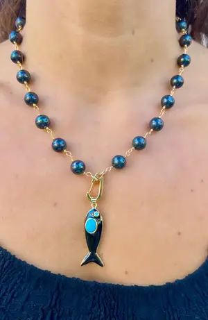 HOLST+LEE Fish On A Hook Necklace
