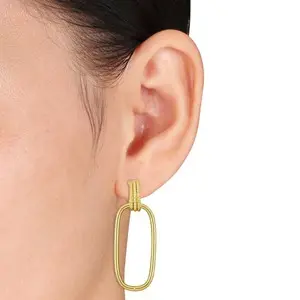 JULIANNA B. Open Drop Huggie Earrings