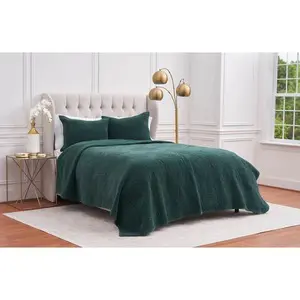 ELISABETH YORK Vela Juniper Quilt Set Bedding Collection - Green