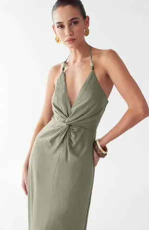ST MRLO Alaia Maxi Dress - Bay Leaf