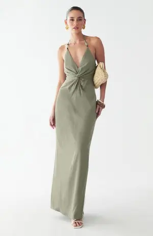 ST MRLO Alaia Maxi Dress - Bay Leaf
