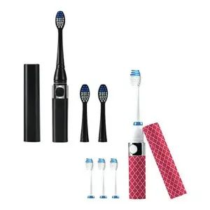 PURSONIC Black & Pink Portable Sonic Toothbrush Set - Multicolor