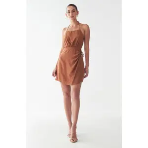 ST MRLO ST MRLO Roma Dress Rust Brown