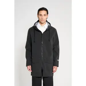 Stutterheim Stockholm Patch Matte Raincoat - Black