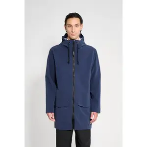 Stutterheim Stockholm Patch Matte Raincoat - Navy