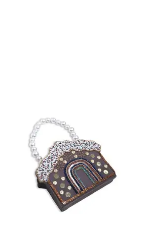 SIMITRI Winter Cottage House Mini Bag - Gray
