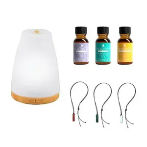 PURSONIC Trinity Gemstone Necklace Set, Aroma Diffuser, And Essential Oils