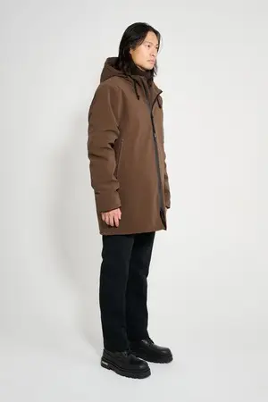 Stutterheim Stockholm Winter Matte Coat - Dark Brown