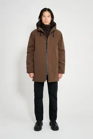 Stutterheim Stockholm Winter Matte Coat - Dark Brown