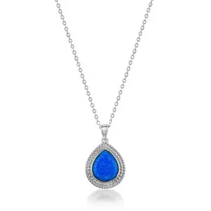 DONATELLO GIAN Sterling Silver Opal Necklace - Blue