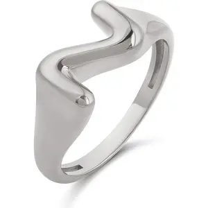 SHYMI Bubble Letter Initial Ring Silver