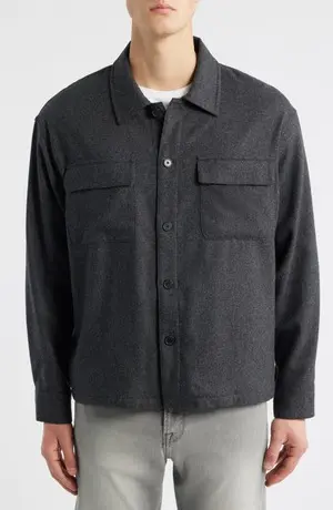 FRAME Wool Blend Overshirt