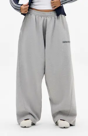 IETS FRANS Big Simmi Wide Leg Sweatpants - Grey