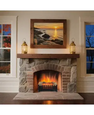 FLYNAMA 20 Inch Electric Fireplace 3d Log Set Insert