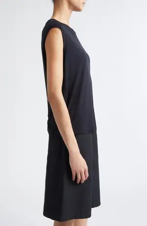 Partow Oliver Modal & Cashmere Tank - Black
