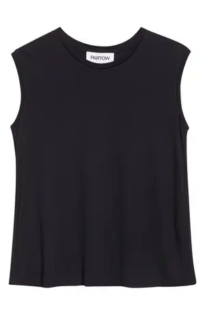 Partow Oliver Modal & Cashmere Tank - Black