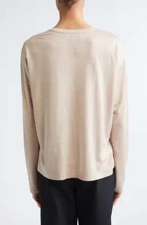 Partow Myrtle Long Sleeve Modal & Cashmere T-shirt - Blush