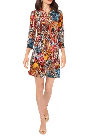 Chaus Paisley Stretch Jersey Dress
