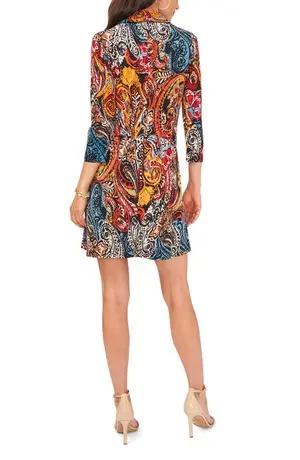 Chaus Paisley Stretch Jersey Dress
