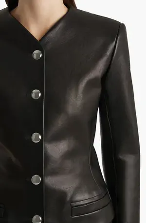 Khaite Nara Lambskin Leather Jacket