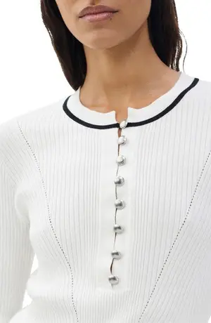 Rag & Bone Ribbed Henley Top