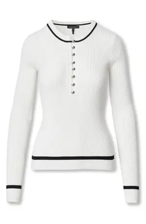 Rag & Bone Ribbed Henley Top