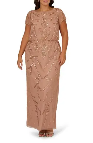 Adrianna Papell Blouson Evening Dresses