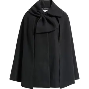 CECE DUPRAZ Bow Collar Cape - Black