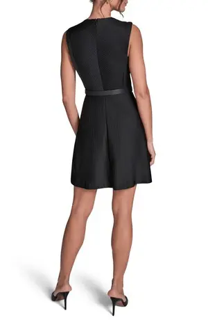 Bcbgmaxazria Sleeveless Belted Minidress - Black