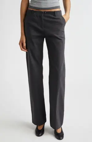 Paloma Wool Sil Herringbone Suiting Straight Leg Trousers
